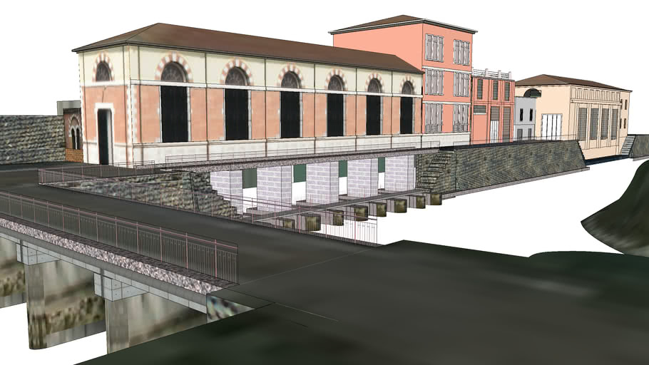 AGSM Verona Centrale Idroelettrica ad acqua fluente di Tombetta | 3D ...