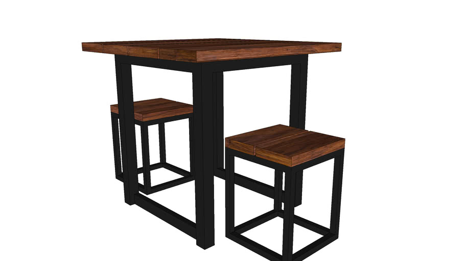 J&D Design+Build 2 Seater Dining Table | 3D Warehouse