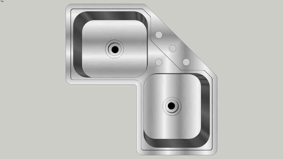 Corner kitchen sink | 3D Warehouse