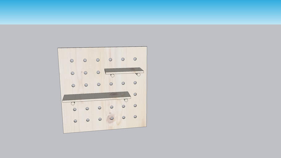 Wooden Pegboard | 3D Warehouse