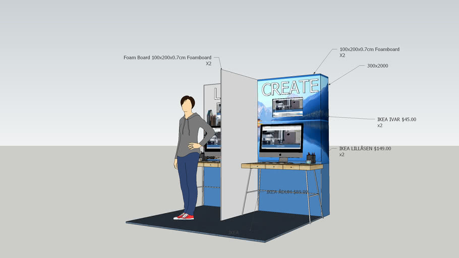 BOOTH PLAN WITH MATERIAL | 3D Warehouse