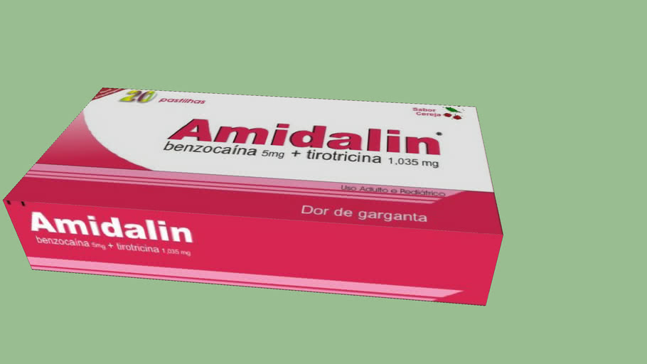 Remédio Amidalin para dor de Garganta | 3D Warehouse