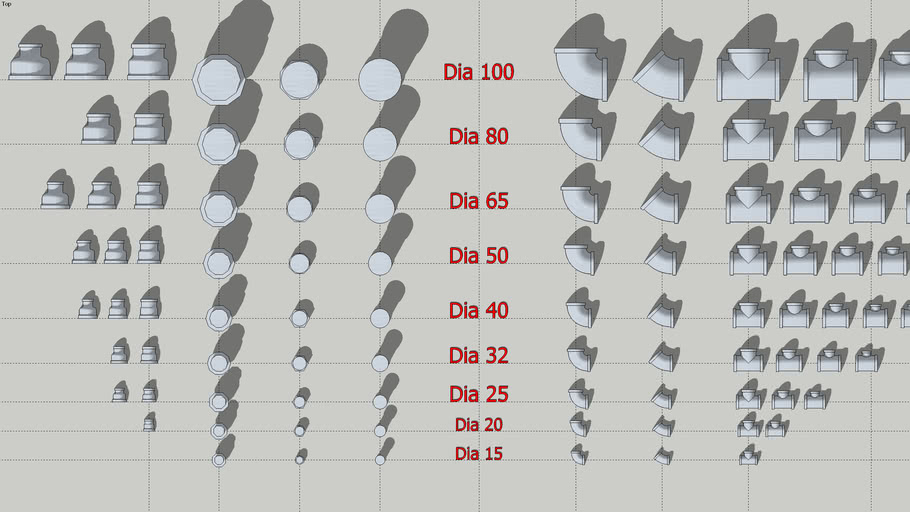 Galvanized Steel Fitting | 3D Warehouse