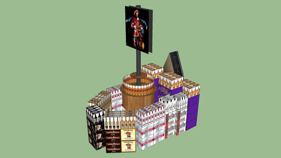 Captain Morgan Ship 66 Case Diageo Display Version 2 | 3D Warehouse
