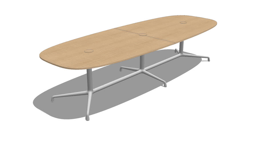 Coalesse, SW_1, Low Conference Table, Super Elliptical, 2pc, Veneer ...