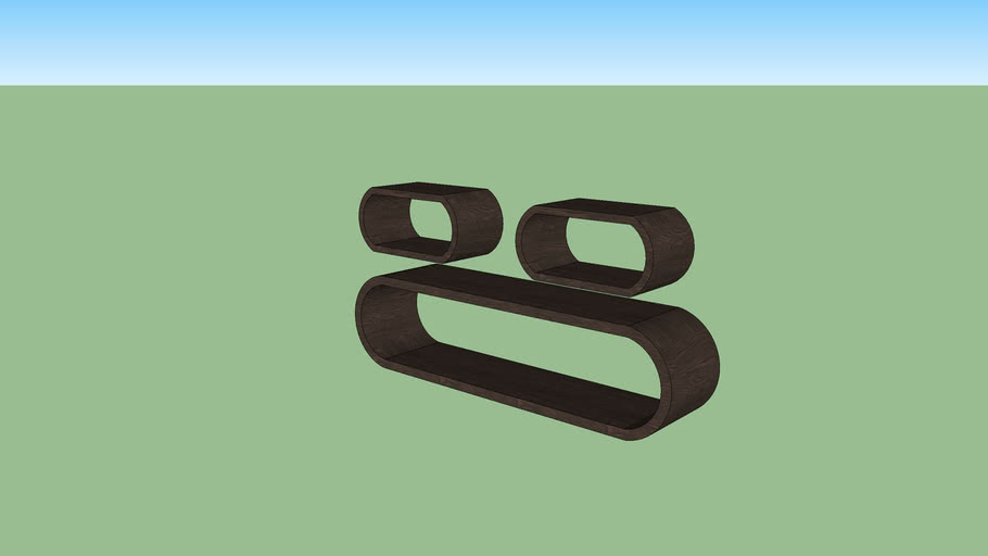 Wood Floating Shelf Set | 3D Warehouse