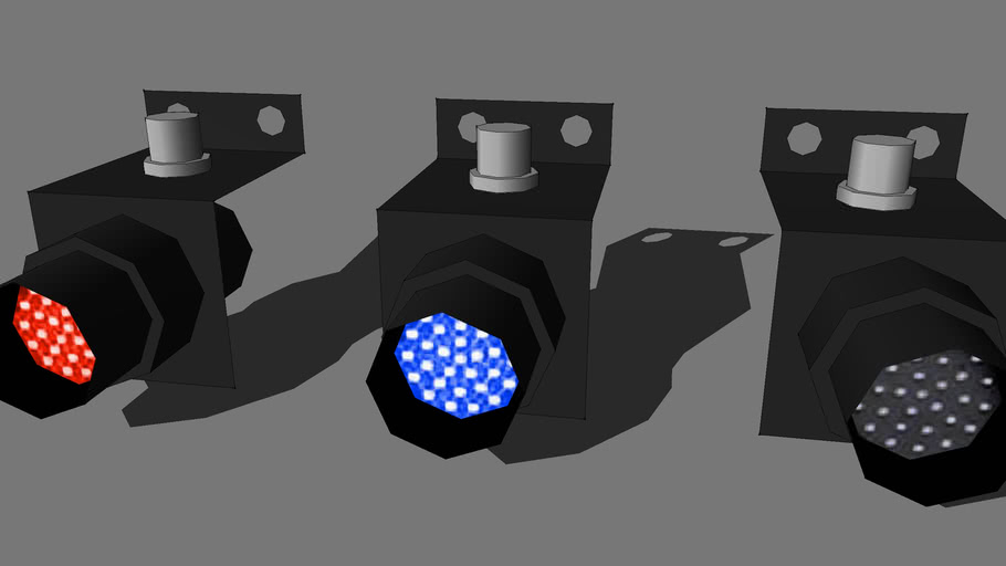 LED 1-inch automatic signal indicators (low poly). | 3D Warehouse