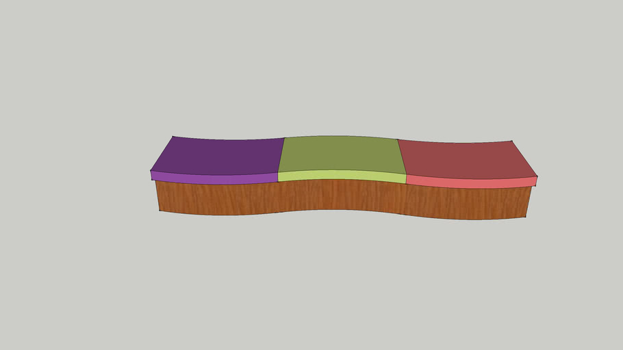 Modern Curved Bench | 3D Warehouse