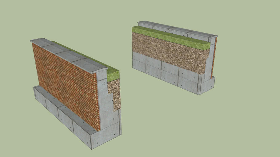 Combined Retaining Wall | 3D Warehouse