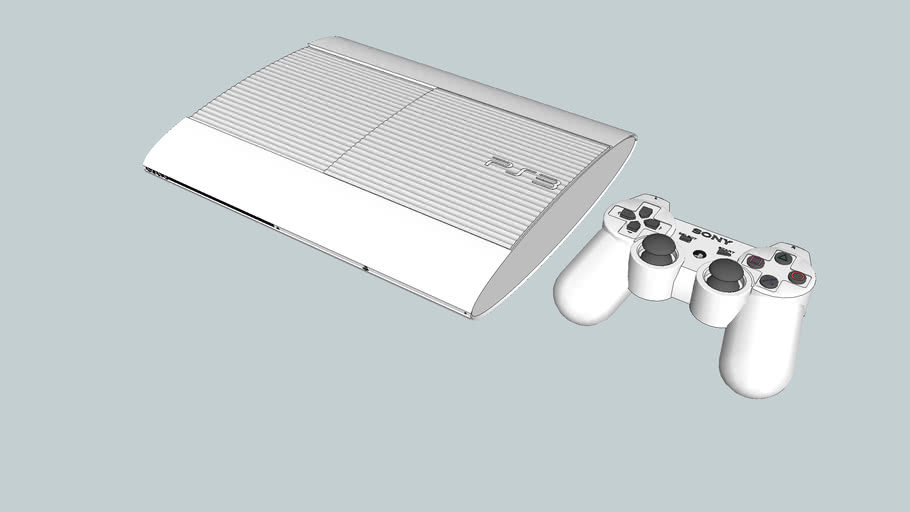 PS3 Super Slim (White) | 3D Warehouse