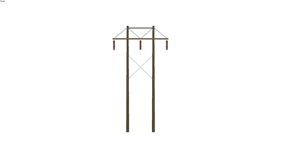 H-frame Electrical Transmission - Detailed | 3D Warehouse