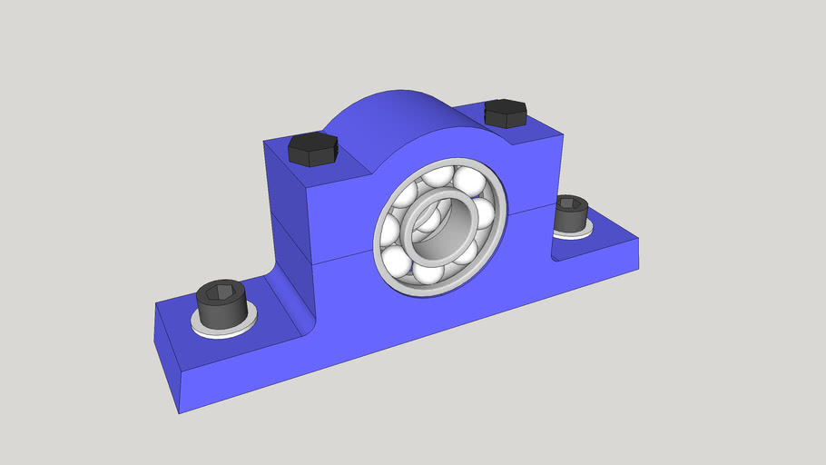 Plummer Block with bearings | 3D Warehouse