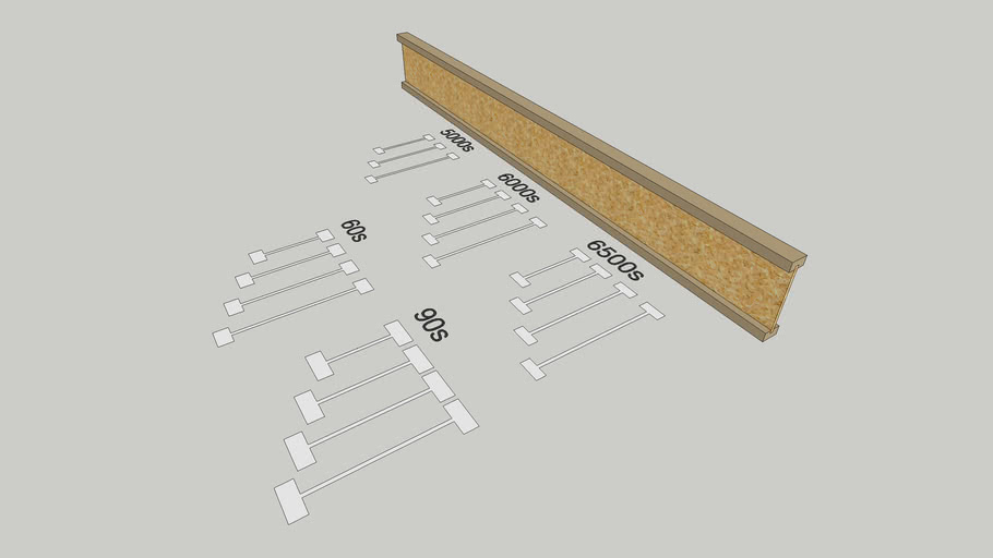 BCI I Beam Joist Profiles 5000s 6000s 6500s 60s 90s | 3D Warehouse