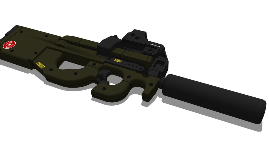 FN P90 + EOTech 551 + Supressor (Edition Limited) | 3D Warehouse