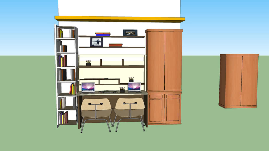 Reading table with cabinet | 3D Warehouse
