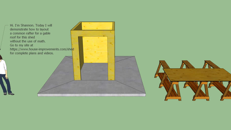 Common Rafter Layout | 3D Warehouse