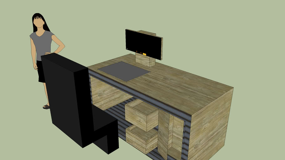 modern desk | 3D Warehouse