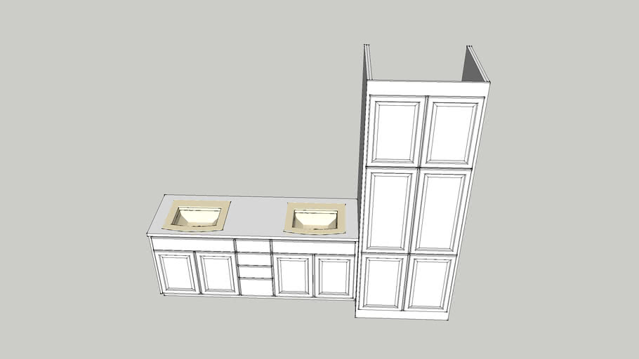 Double Bathroom Vanity | 3D Warehouse