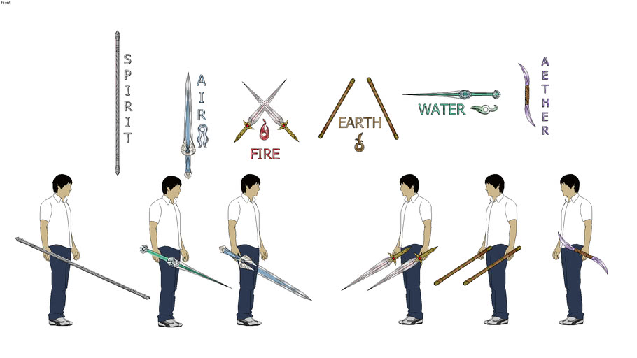 3D Reupload. ENCANTADIA. Weapons of the main characters. | 3D Warehouse