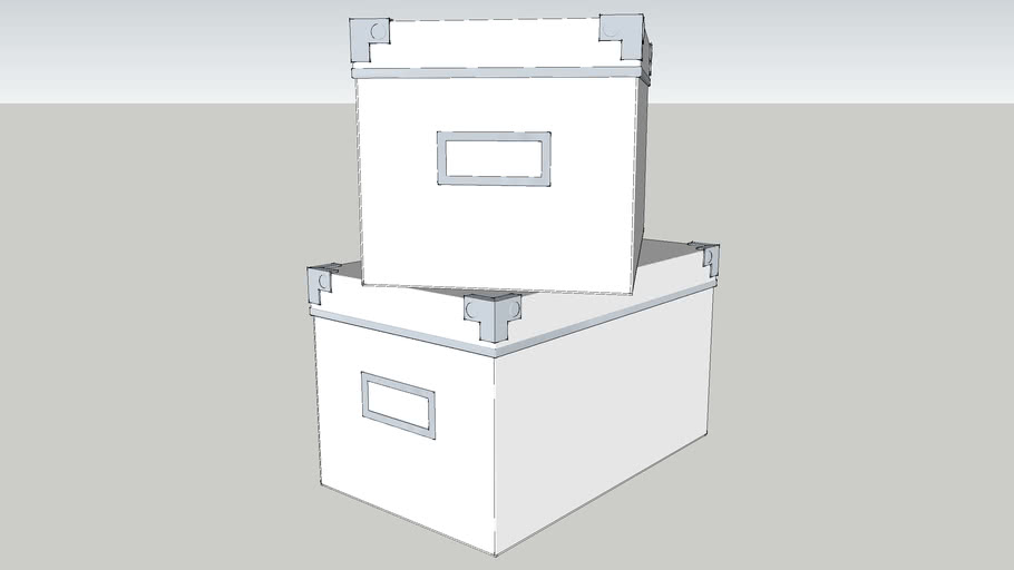 IKEA KASSETT 16x26 Box with lid white | 3D Warehouse