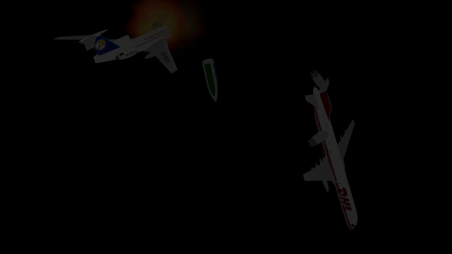 July 1st, 2002- Uberlingen Mid-air Collision- BTC 2937- DHL 611 | 3D ...