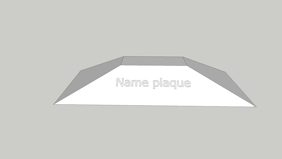 Name plaque | 3D Warehouse
