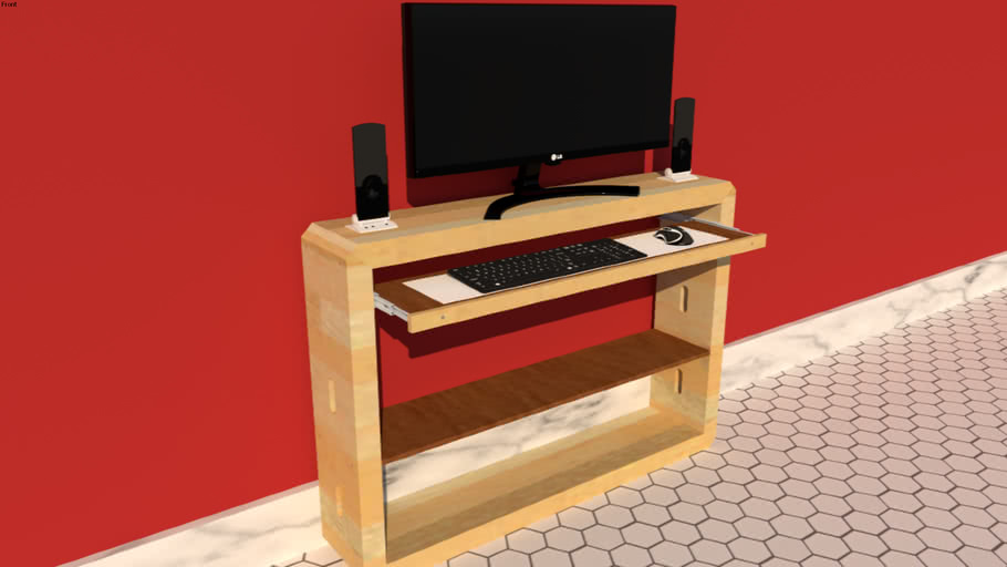 Slim Computer Table | 3D Warehouse