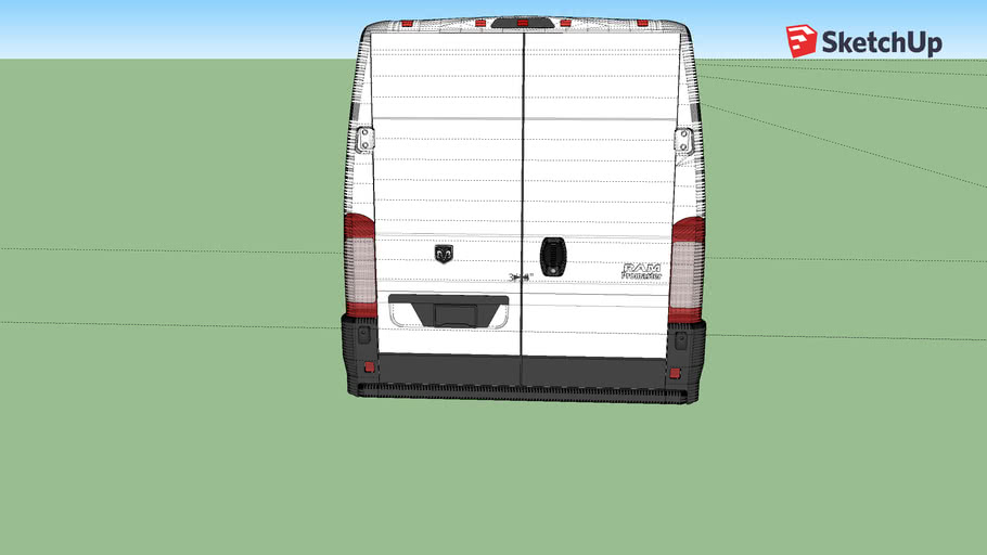 Cutaway Layout Template for 2018 Dodge Promaster 159" WB Long Van | 3D ...