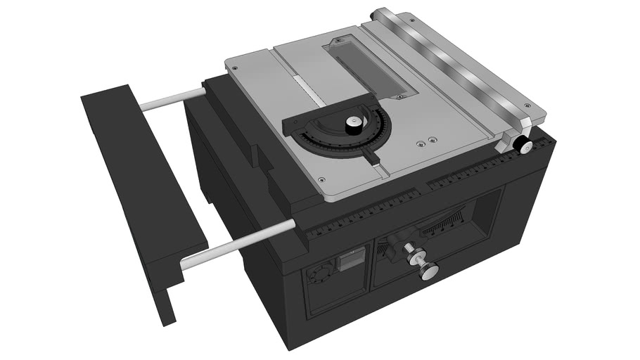 MicroLux Tilting Arbor Mini Table Saw | 3D Warehouse