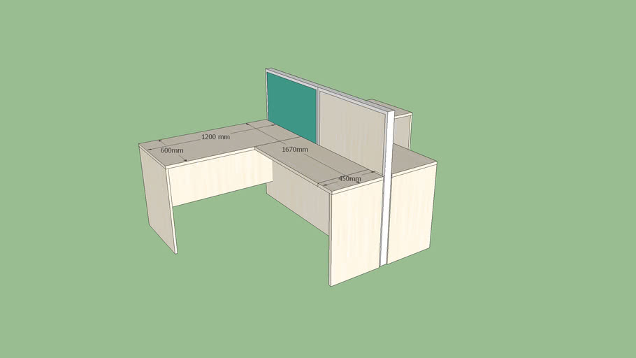 L-TYPE TABLE | 3D Warehouse
