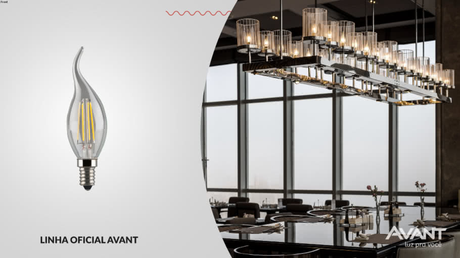 Lâmpada Vela Chama Filamento LED - Avant | 3D Warehouse
