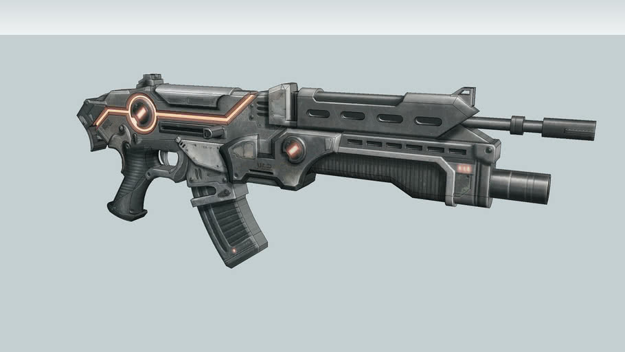 Futuristic Assault Rifle | 3D Warehouse