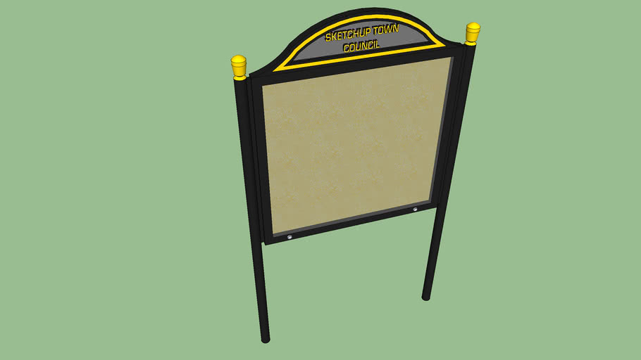 council notice board | 3D Warehouse