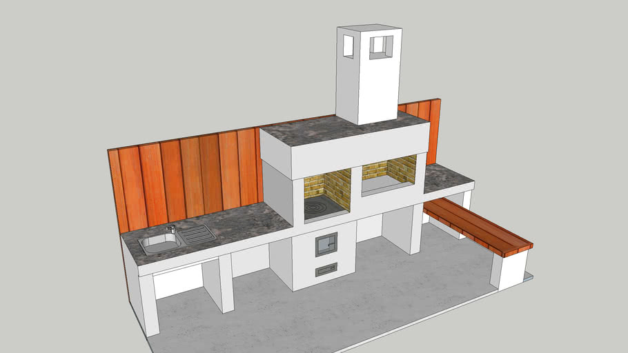 Modern grill with hob | 3D Warehouse