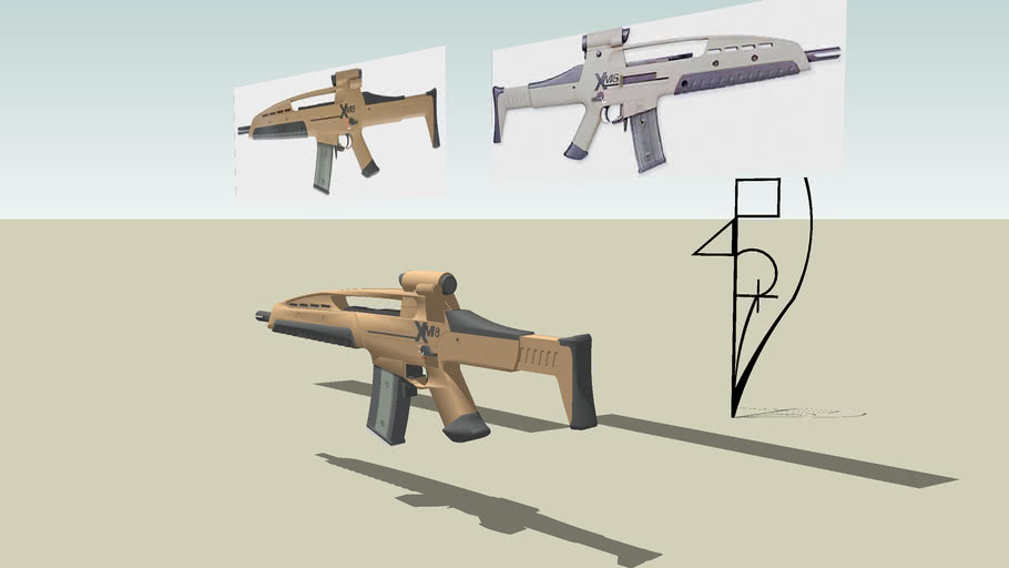 Xm8 Assault Rifle 3d Model