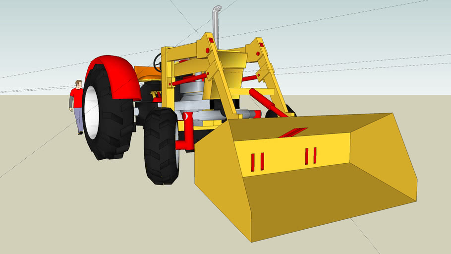 Farm Tractor with Loader | 3D Warehouse