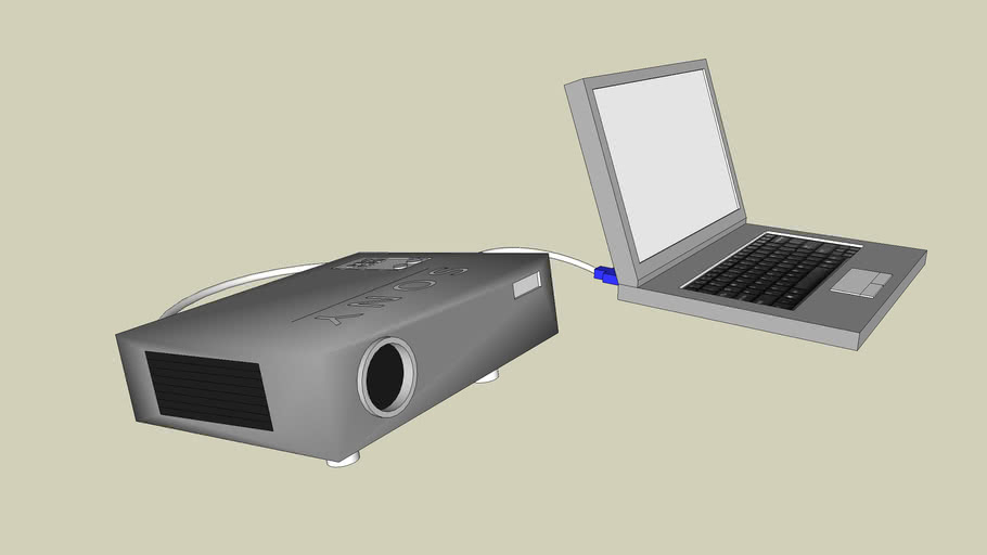 Laptop and Digital Projector | 3D Warehouse