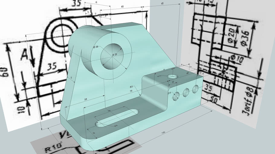 Soporte de eje | 3D Warehouse