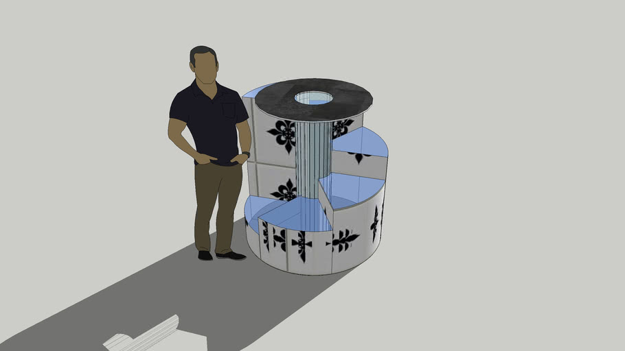 circular retail display gondola | 3D Warehouse