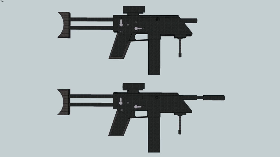 Concept gun: Spec Ops CQB Carbine unsilenced and silenced | 3D Warehouse