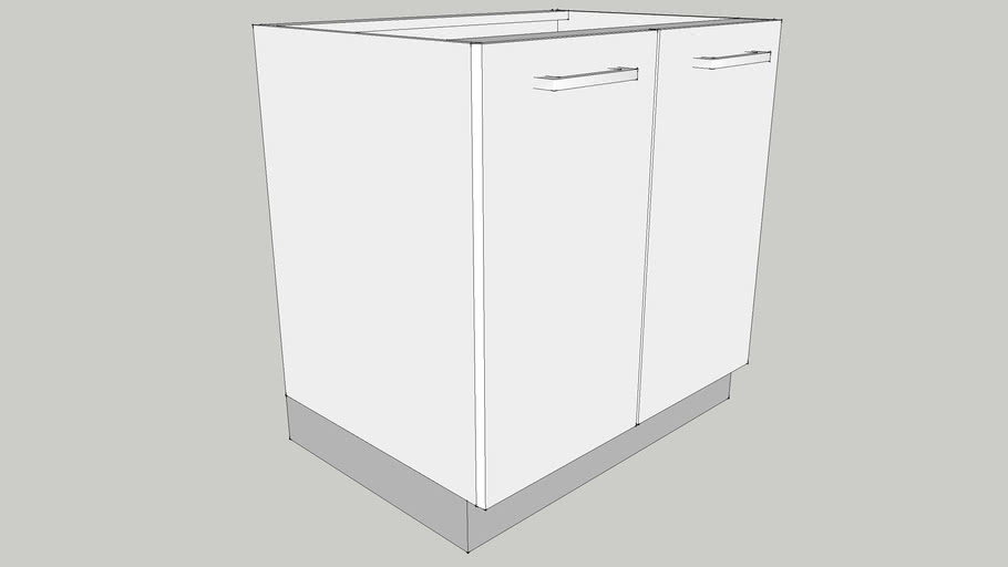 800 Base Hob Module with Two Shutters One Shelf 800X560X720 CID ...