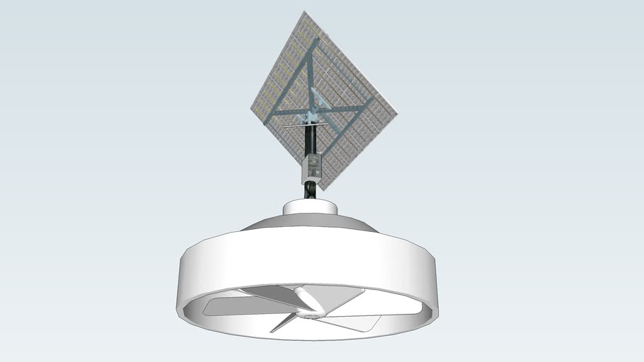 Solar Attic Fan (with solar tracker system) | 3D Warehouse