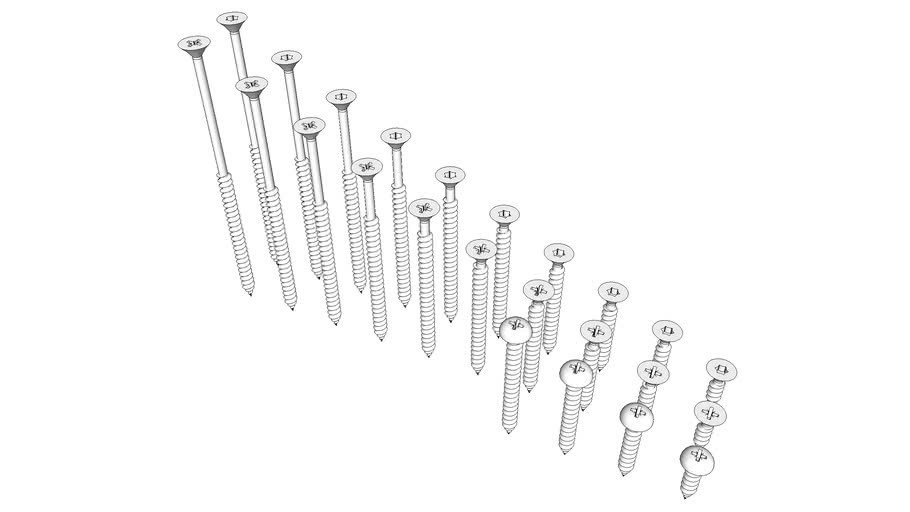 Modèles vis à bois de 5 | 3D Warehouse