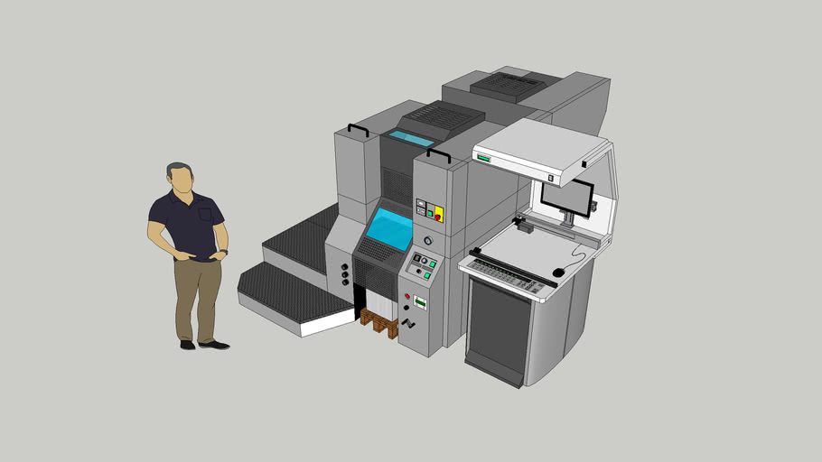 Presstek / Ryobi 34DI Digital Offset Printing Press | 3D Warehouse