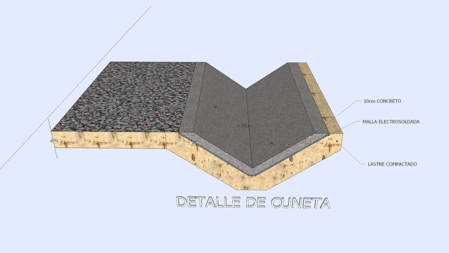Cuneta Concreto | 3D Warehouse
