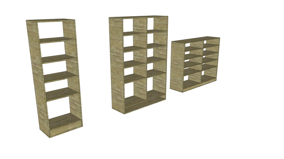 multi storage rack various sizes | 3D Warehouse