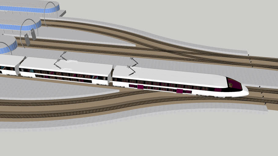 mpts aar f plate-w high speed duel track 12 car emu | 3D Warehouse