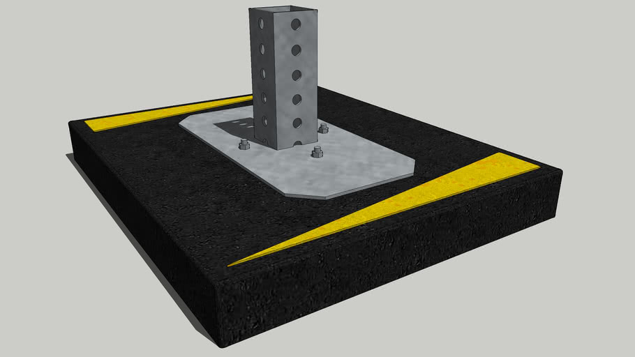 Rooftop Rubber Base Support - 21 Lb: RTSF21 | 3D Warehouse