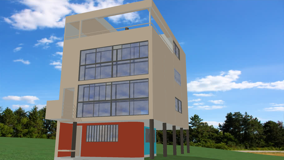 Le Corbusier's Weisshof Citrohan house | 3D Warehouse