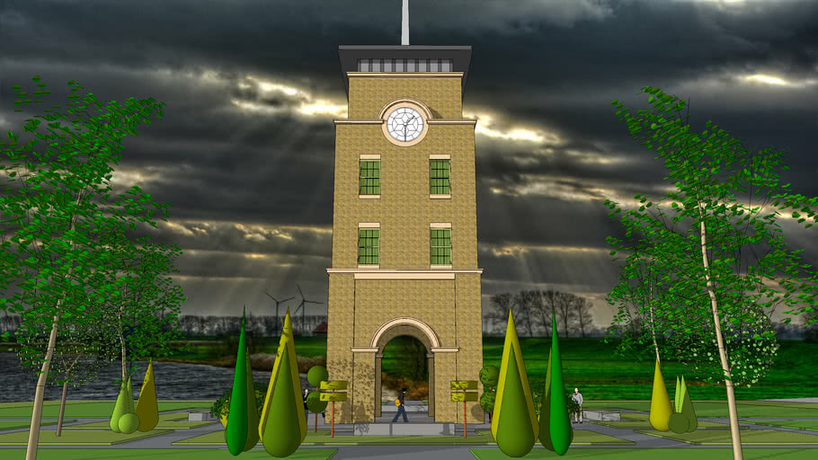 CLOCK TOWER, GOODYEAR, WOLVERHAMPTON | 3D Warehouse